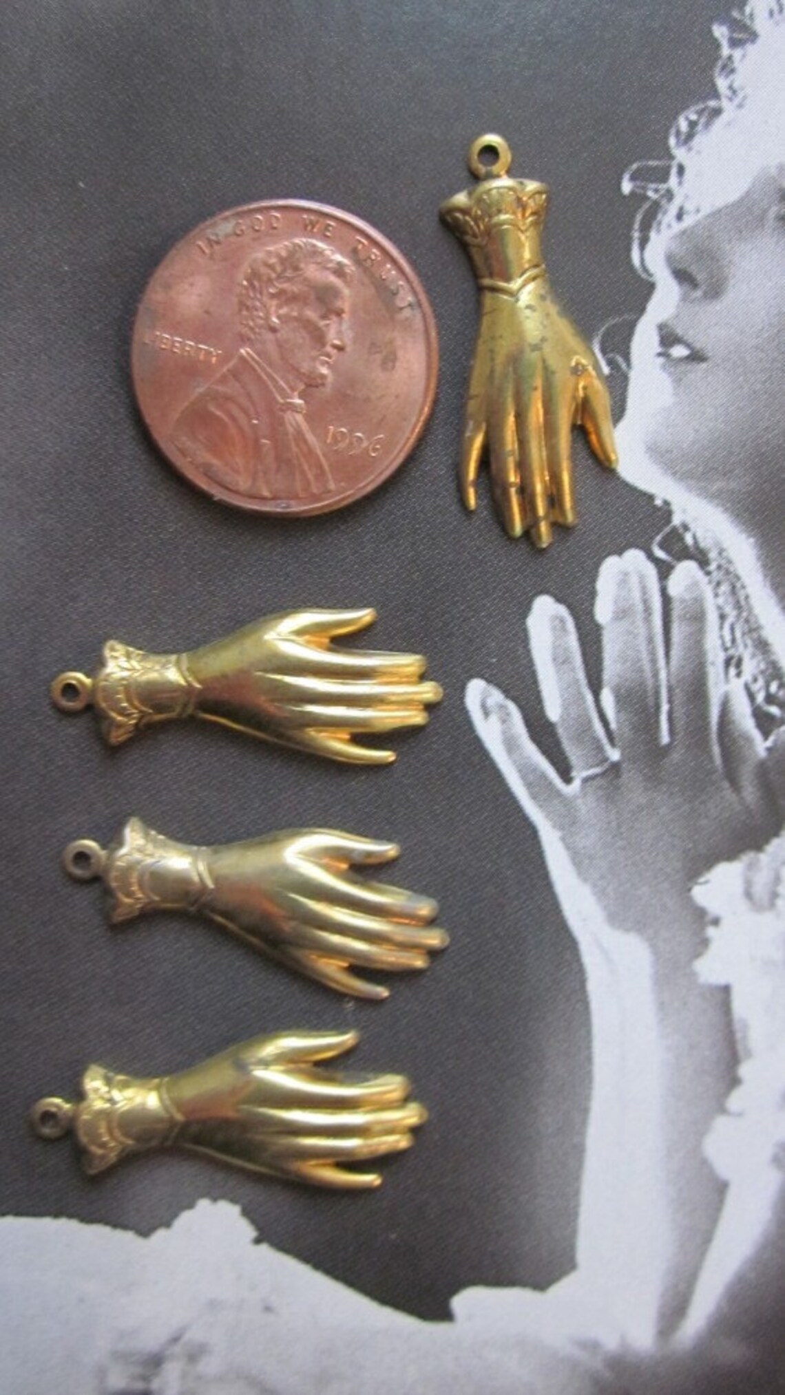6 Victorian Style Metal Hands - Etsy