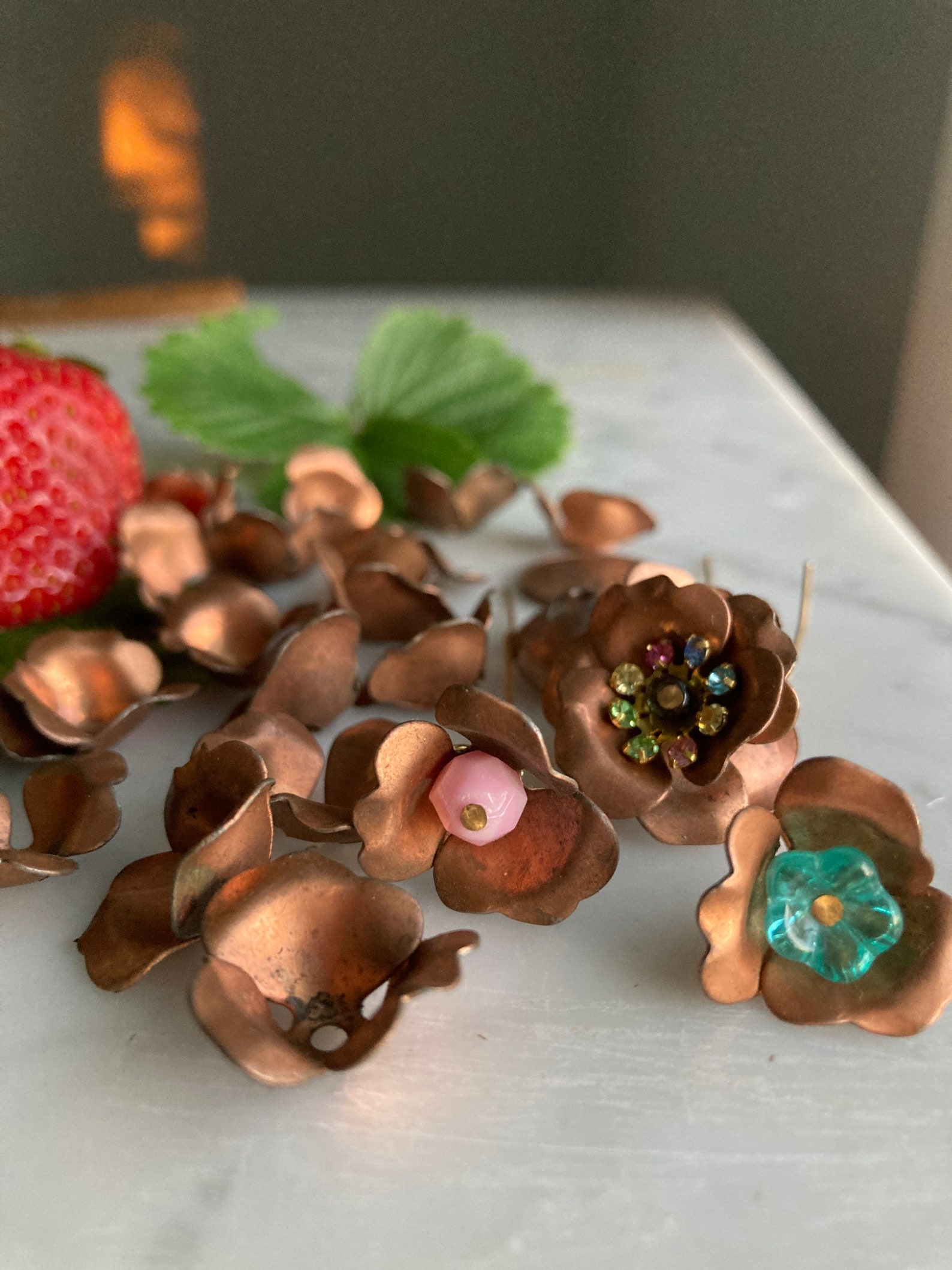 20 Vintage Copper Cup Shaped Metal Flower - Etsy