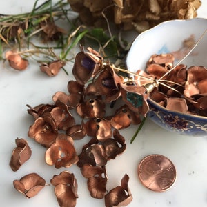 20 Vintage Copper Cup Shaped Metal Flower - Etsy