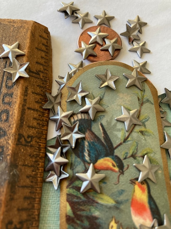 20 Super Small Silver Stars Starry Starry Night - Etsy
