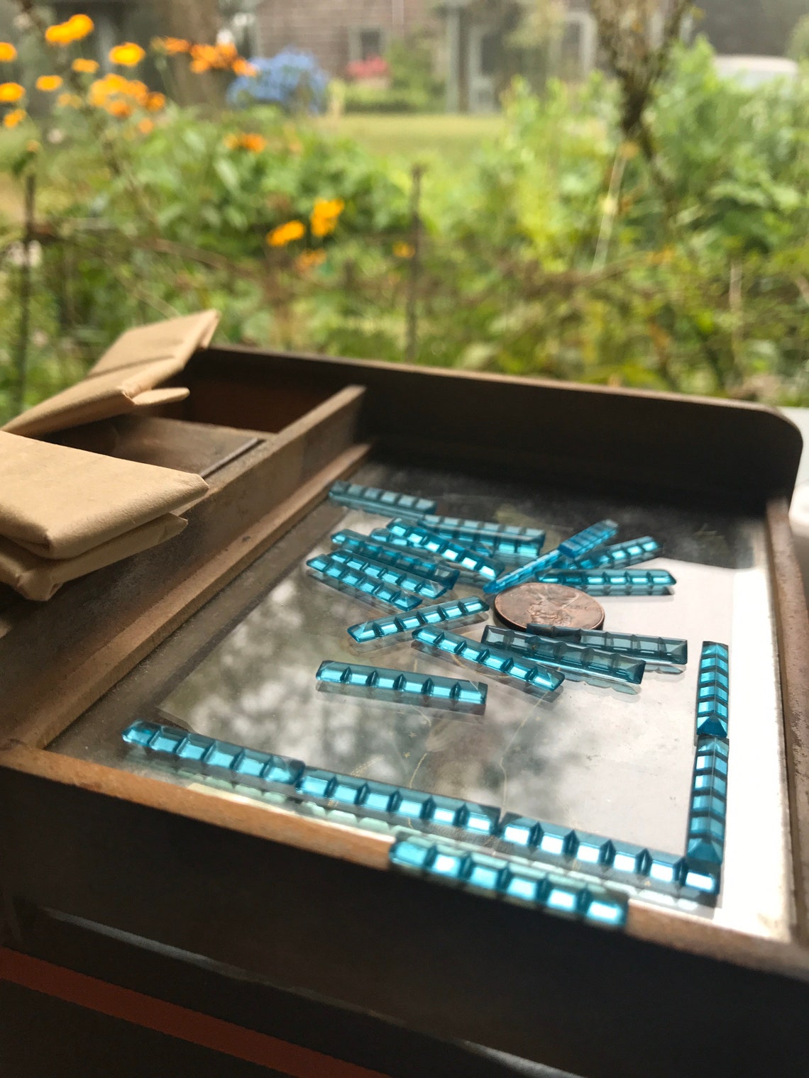 24 Vintage Aqua 1 Inch Glass Rods - Etsy