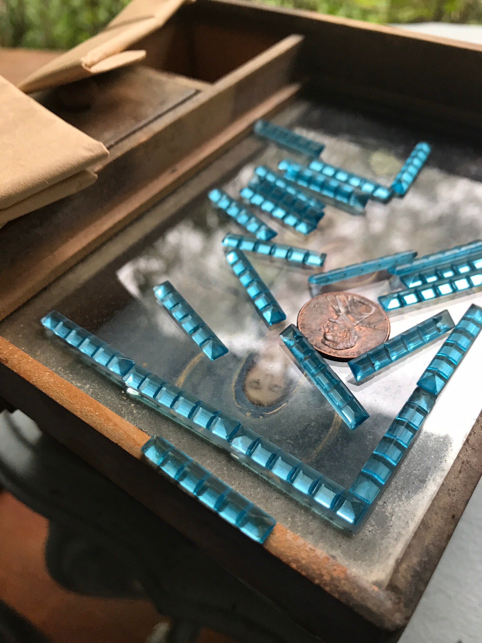 24 Vintage Aqua 1 Inch Glass Rods - Etsy