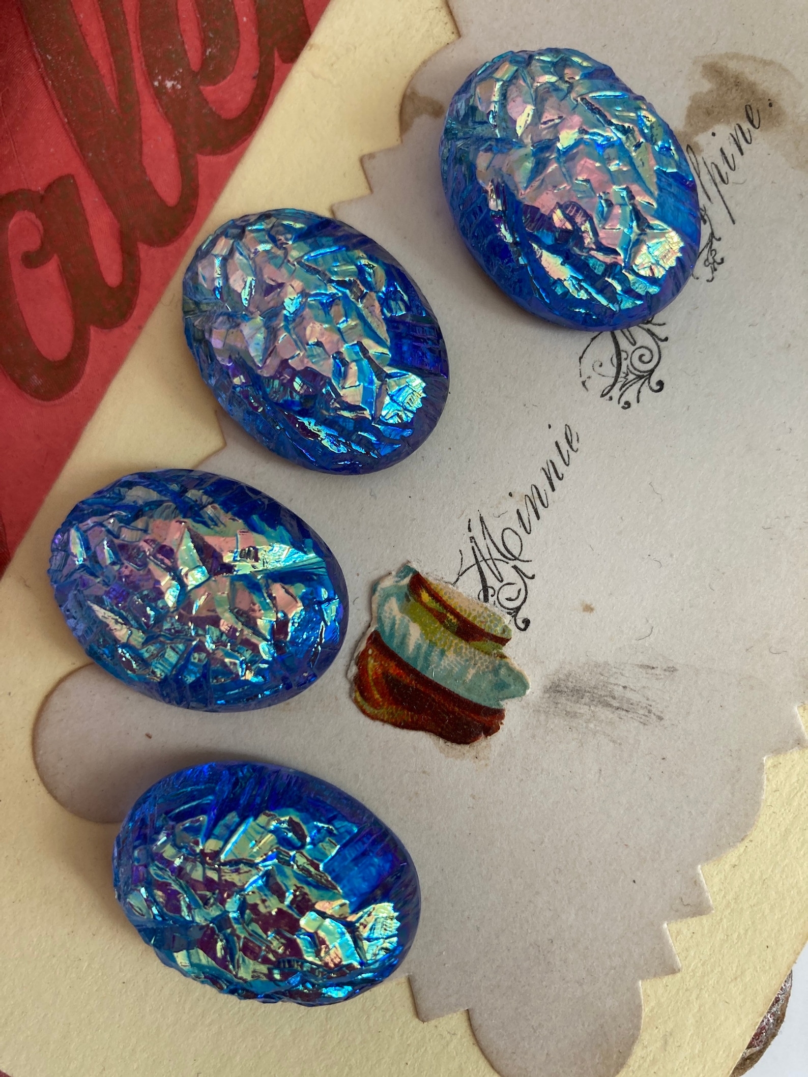 Vintage "sticky Candy" Glass Cabochon....delicious! - Etsy