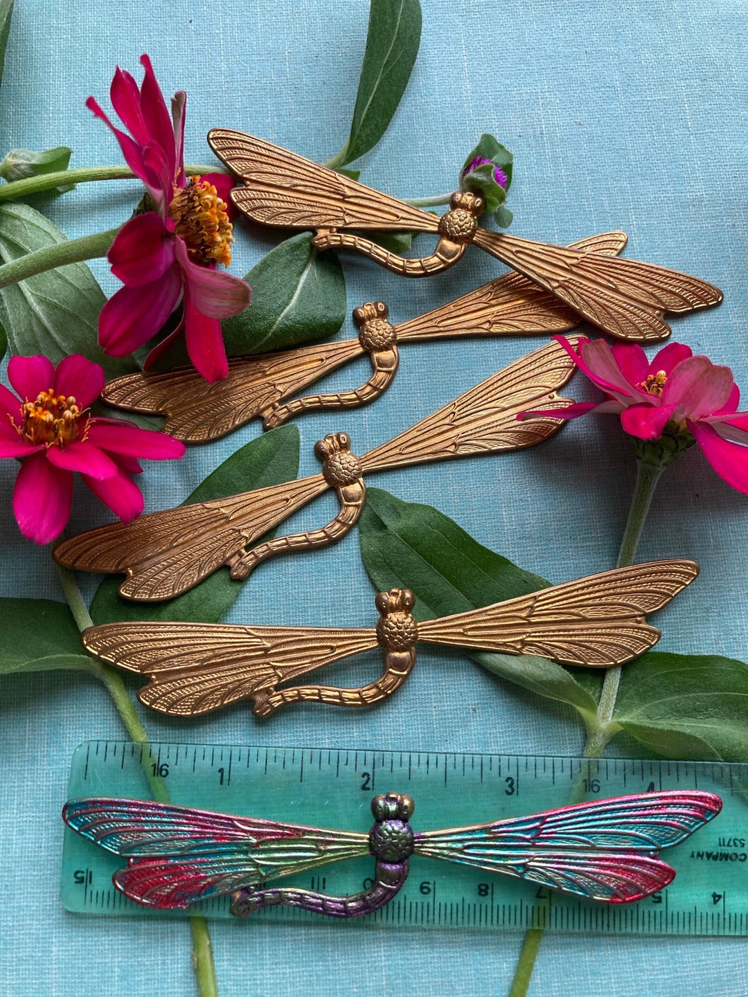 Vintage Brass 4 Inch Dragonfly, Impressive Size - Etsy