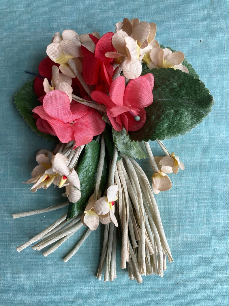 Vintage German White White Violet and Azalea Millinery Flowers - Etsy