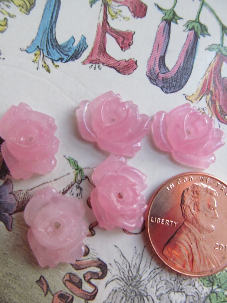 Vintage Occupied Japan Pink Rose Glass Roses miriam Haskell - Etsy