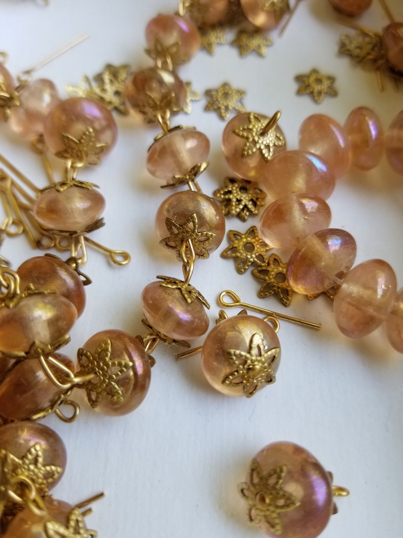 Vintage Glass Bead Chain "kit" or Glass Bead Drop "kit" - Etsy