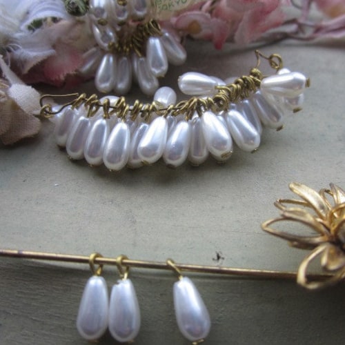 6mm Vintage Japanese Pink Pearl Drops - Etsy