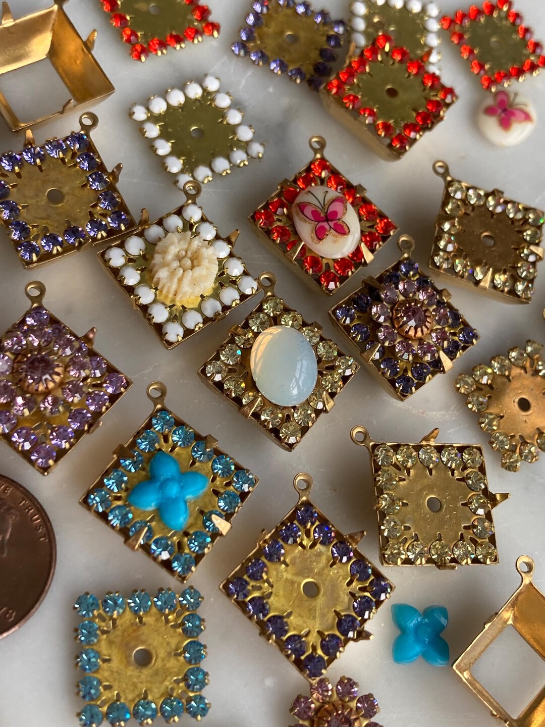 Swarovski Rhinestone Settings, Mix & Match, 20x20mm-3/4 Inch, DIY Kit ...