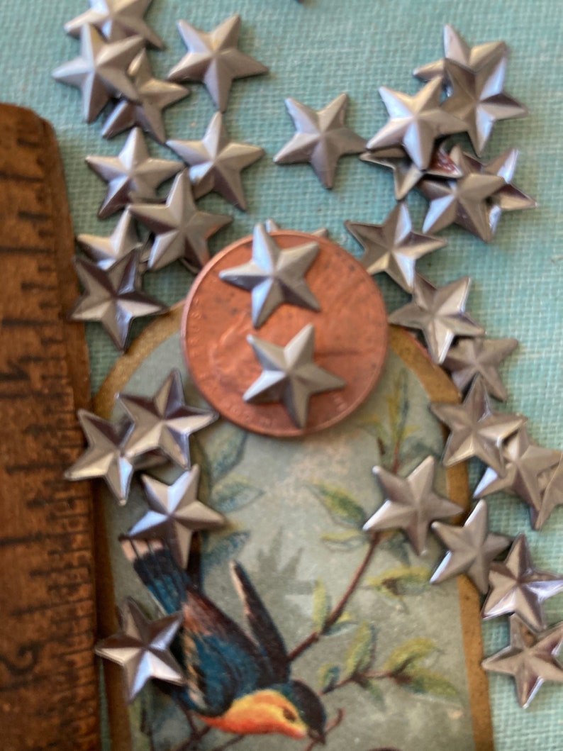 20 Super Small Silver Stars- Starry Starry Night - Etsy