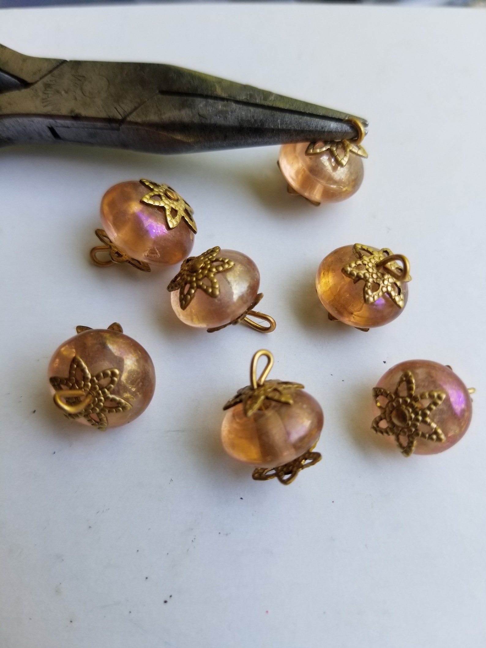 Vintage Glass Bead Chain "kit" or Glass Bead Drop "kit" - Etsy