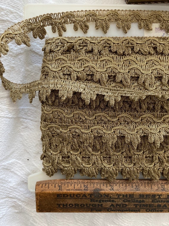 Vintage German Rare Metallic Ribbon 18 Inches | Etsy