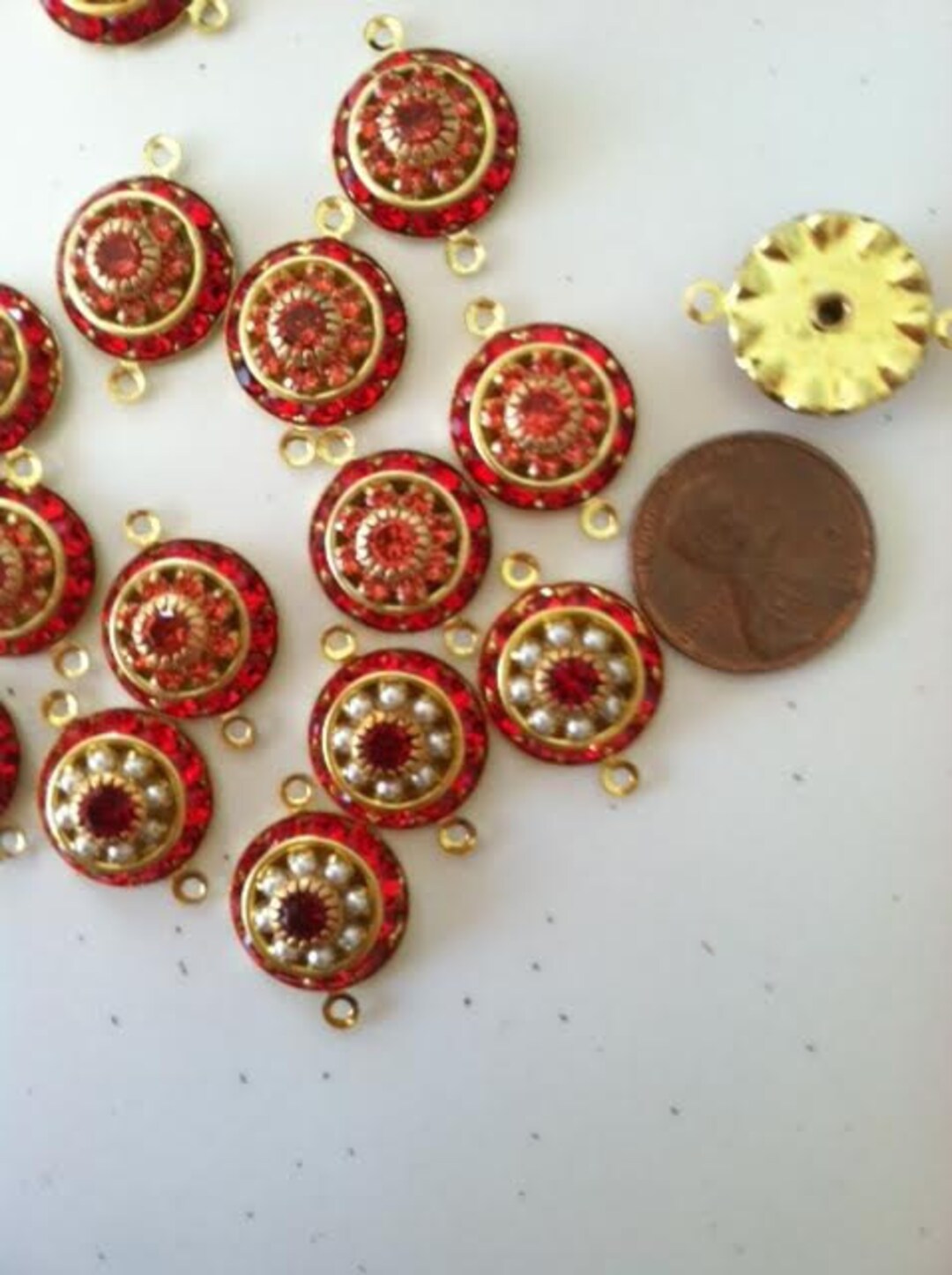 Sumptuous Ruby Swarovski Three Layer Gorgeous Crystal Drop - Etsy