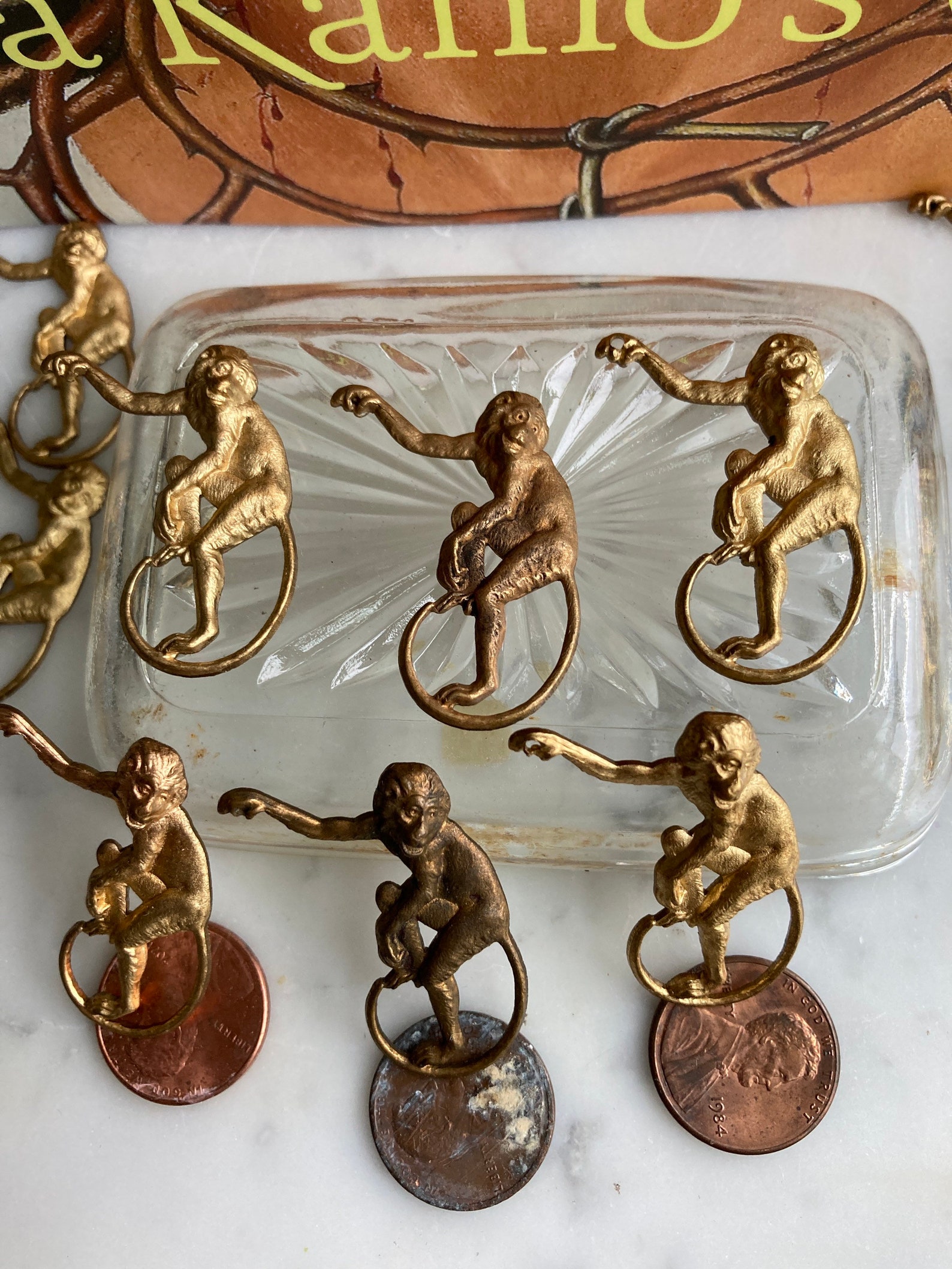 4 Vintage Brass Monkeys 3 Ways to Monkey Around - Etsy
