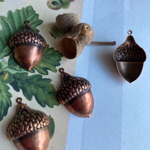 4 Acorns With Hoops, 30mm-1 1/4 Inch, Antique Brass - Etsy