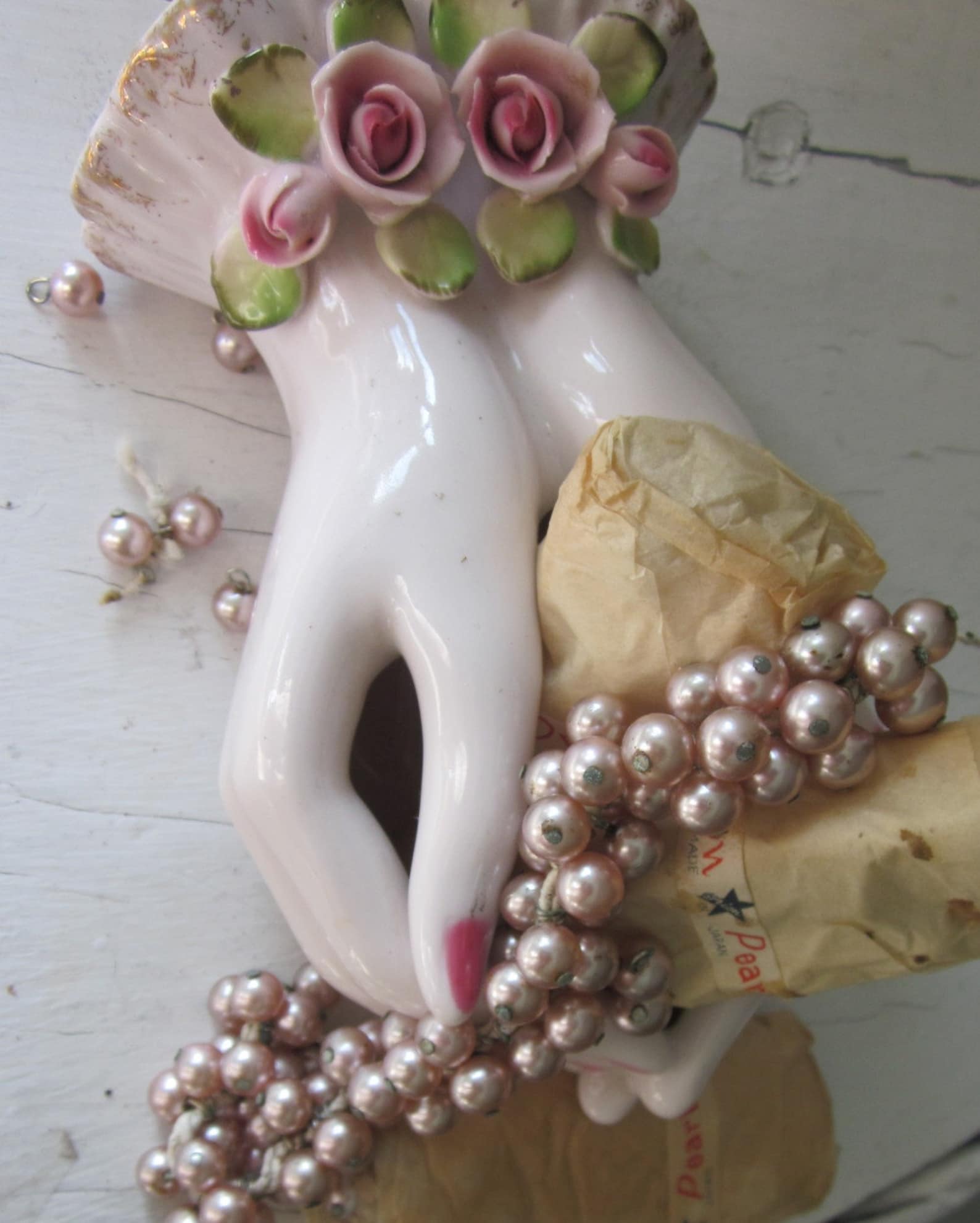 6mm Vintage Japanese Pink Pearl Drops - Etsy