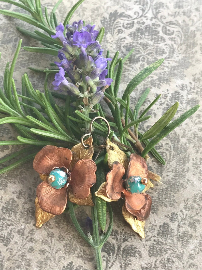 20 Vintage Copper Cup Shaped Metal Flower | Etsy