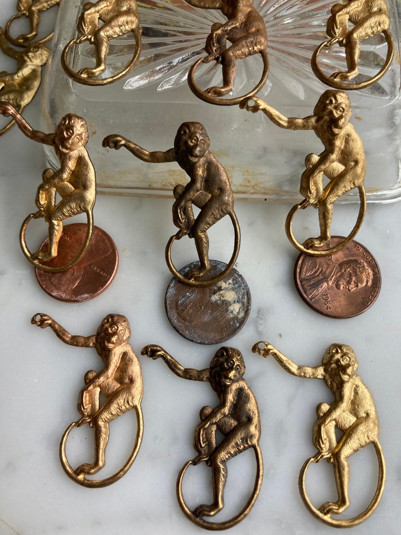 4 Vintage Brass Monkeys 3 Ways to Monkey Around - Etsy