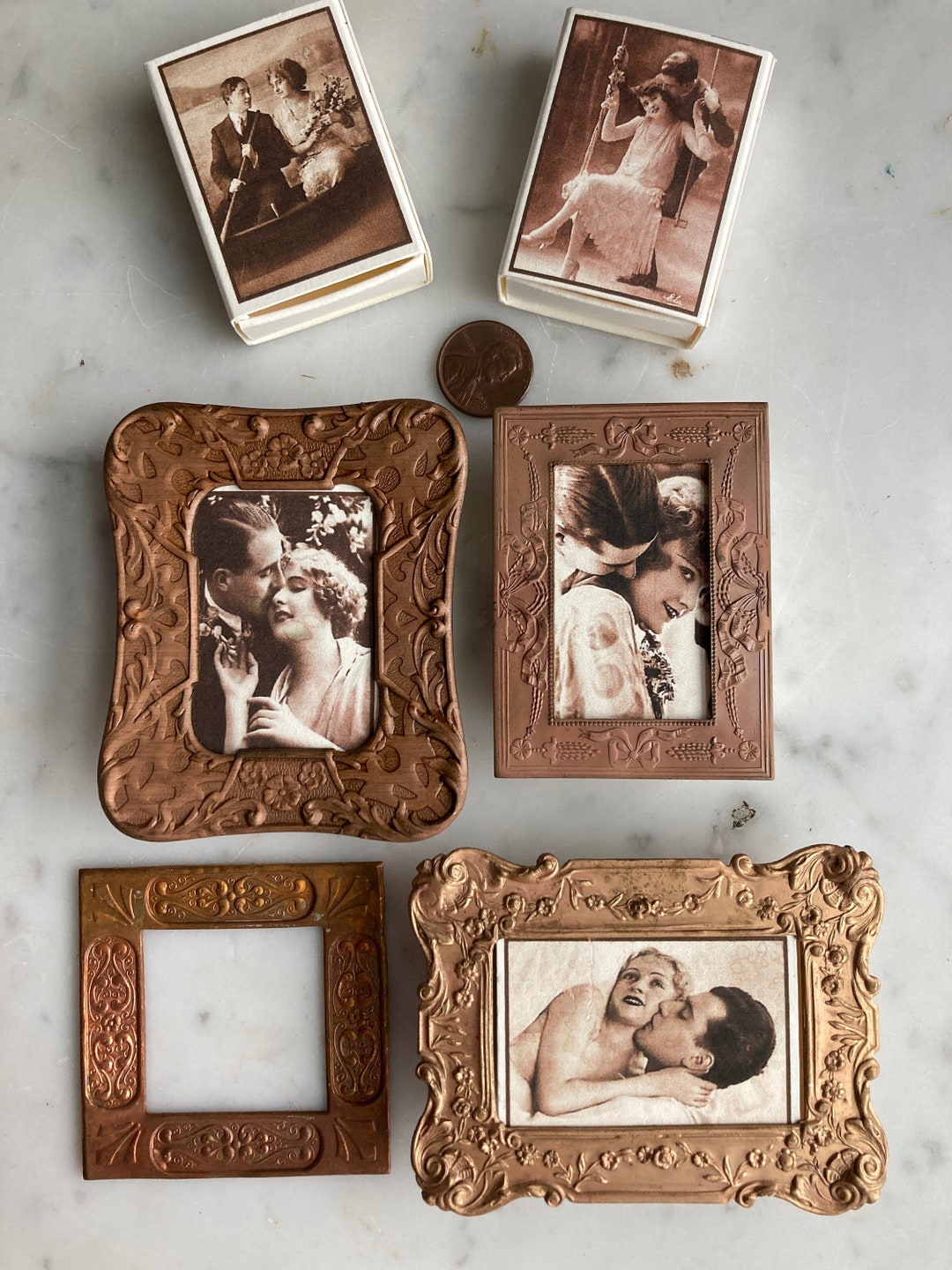 1 Vintage Brass Patina Gorgeous Old World Frames - Etsy