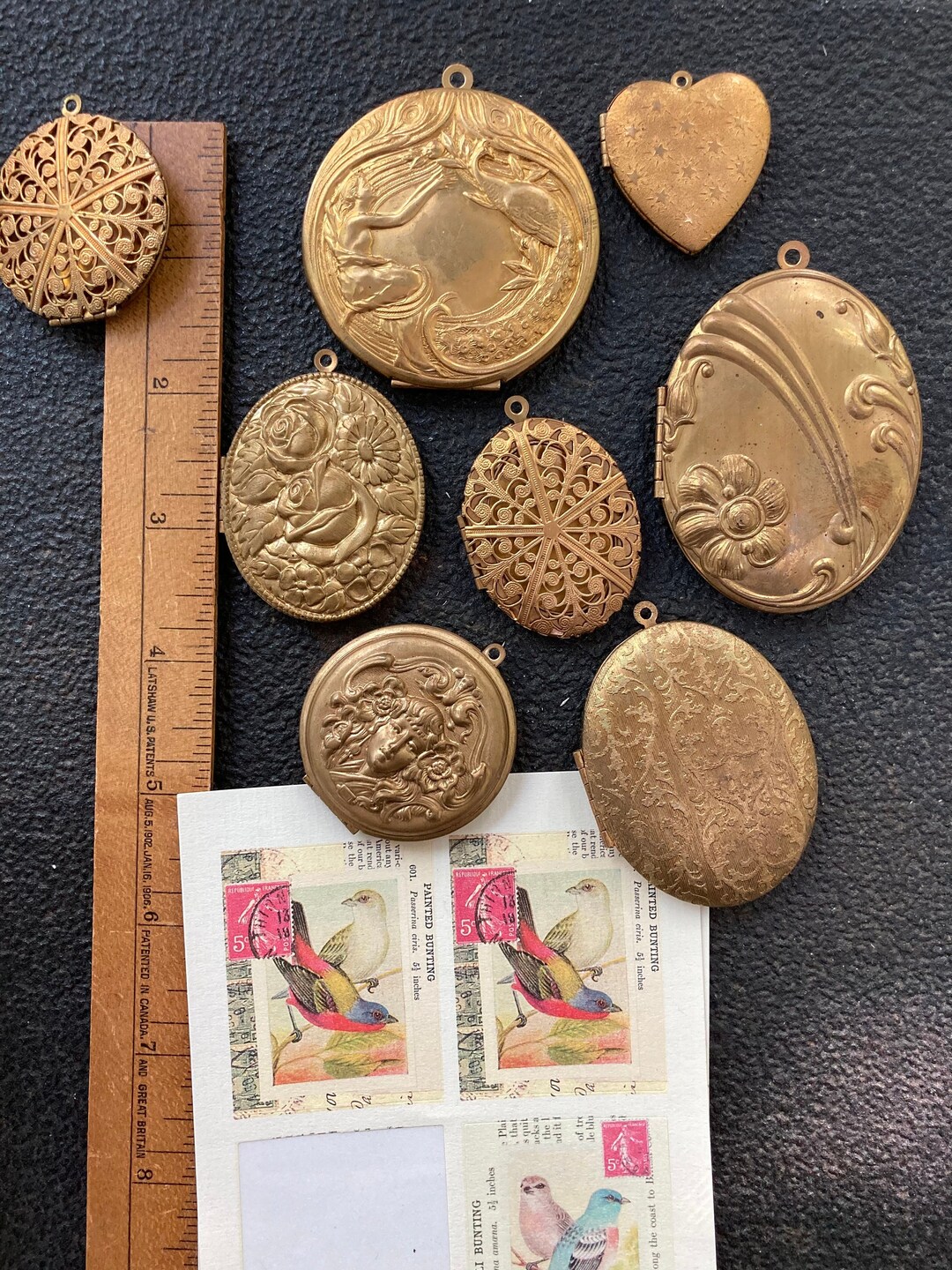 Vintage Brass Large Rare Lockets, Shabby Chic, 1 per Order - Etsy