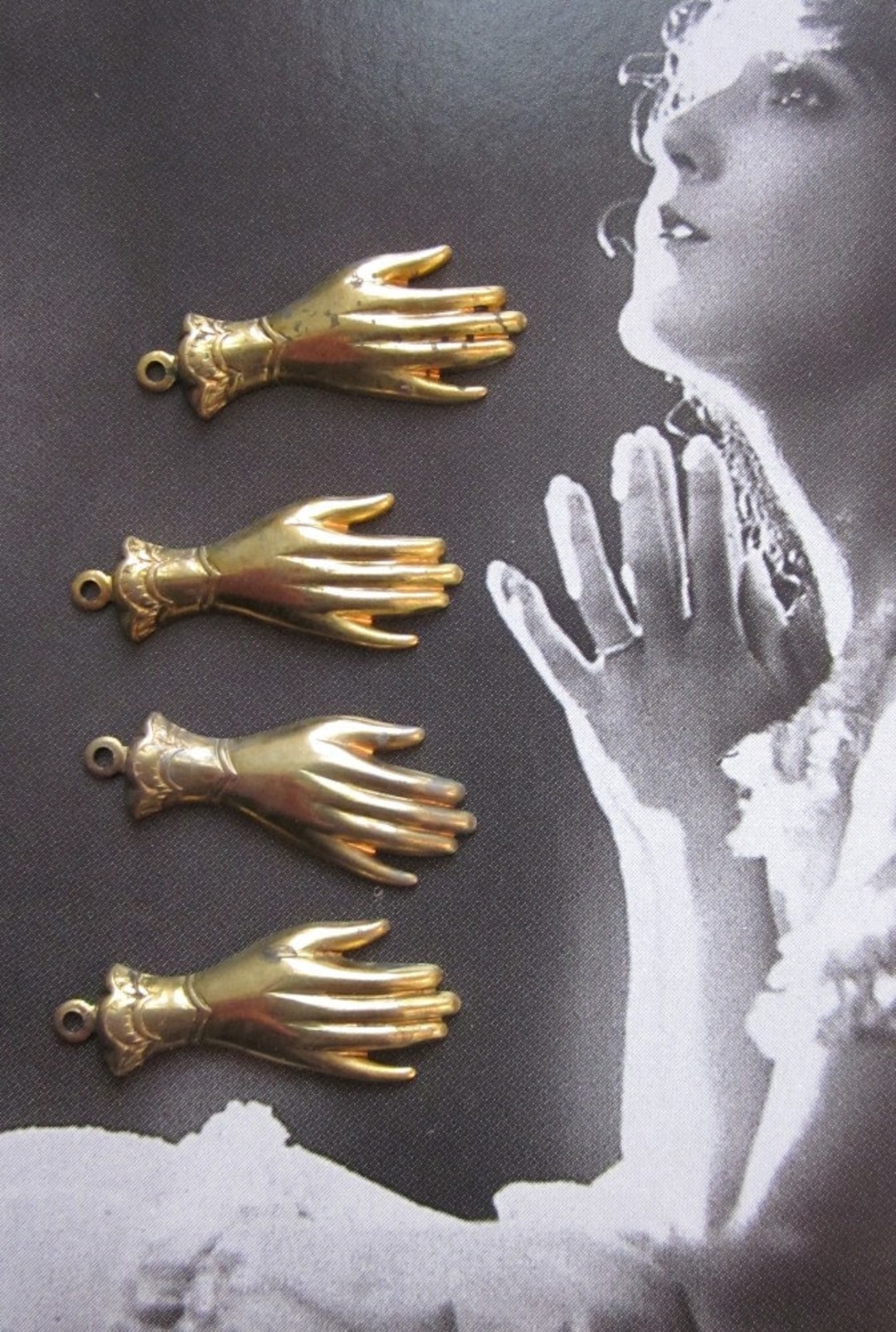 6 Victorian Style Metal Hands - Etsy