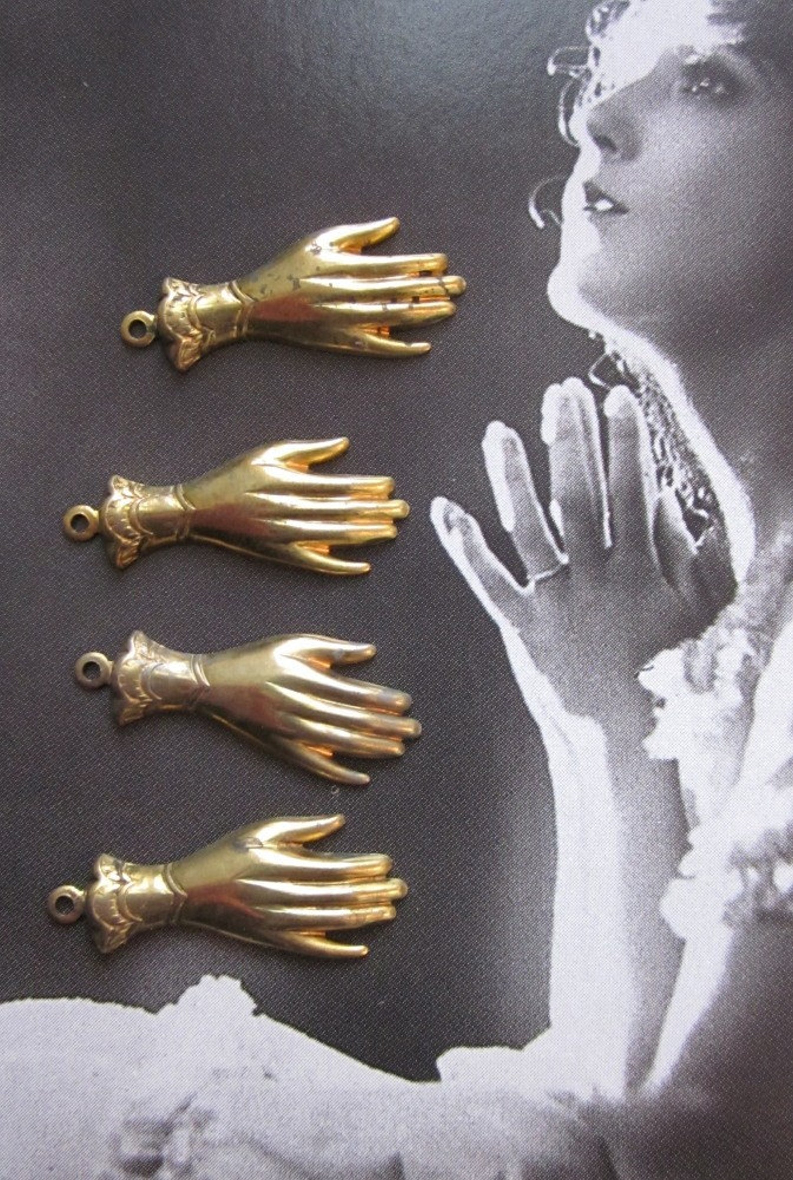 6 Vintage Brass Victorian Style Hands - Etsy
