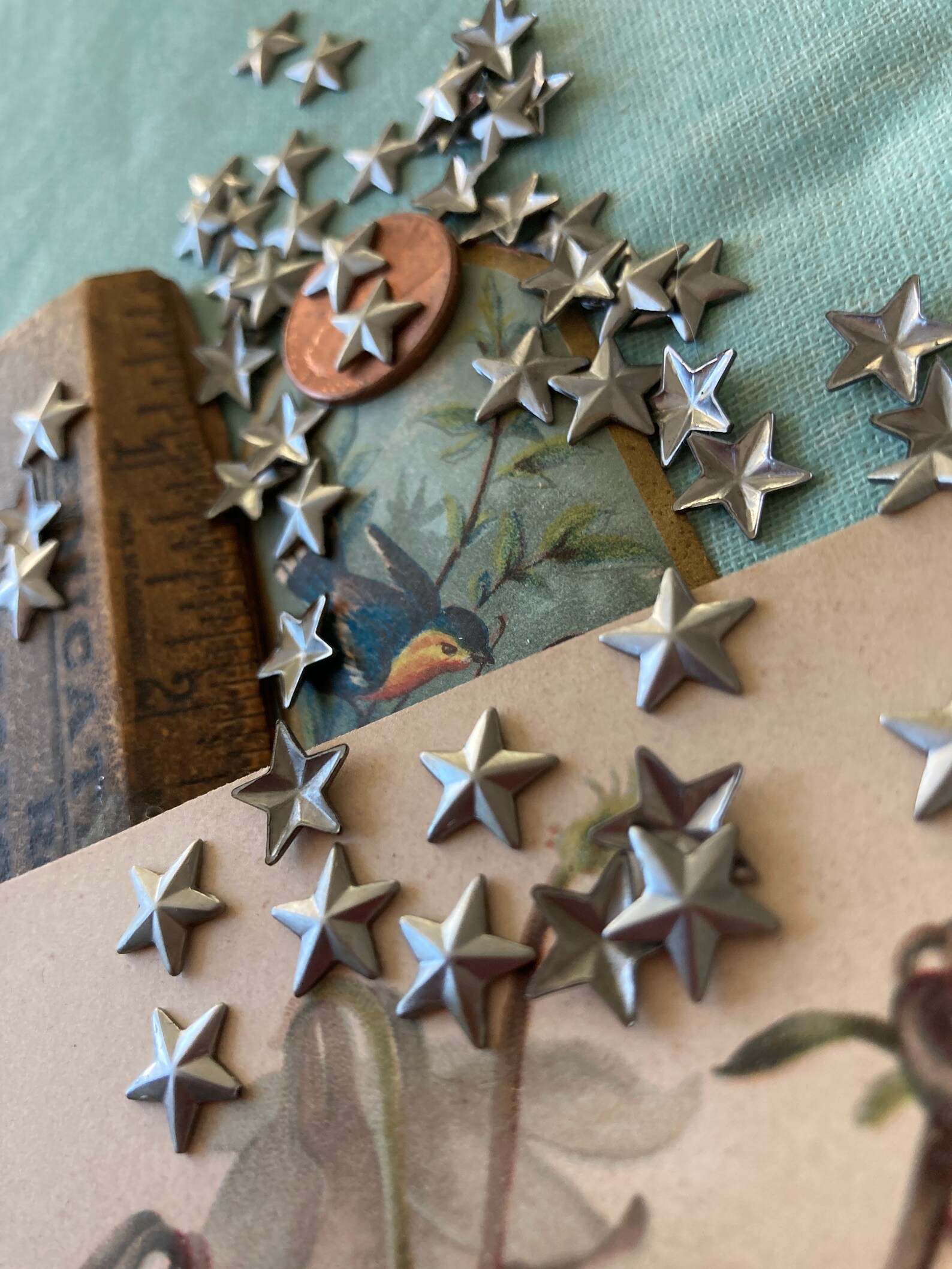 20 Super Small Silver Stars- Starry Starry Night - Etsy