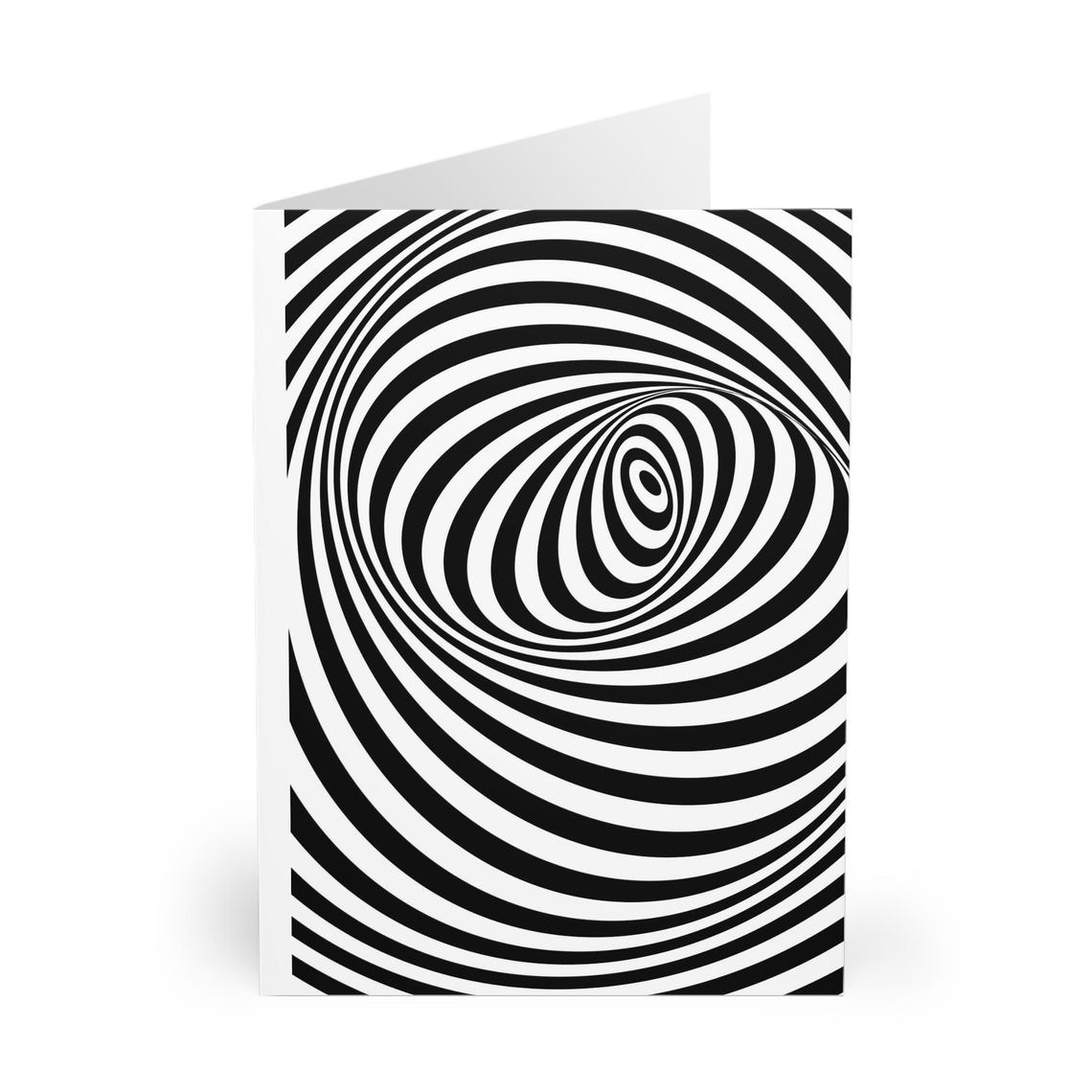 Greeting Cards, Optical Illusion Cards, Black and White Cards, Whirling ...