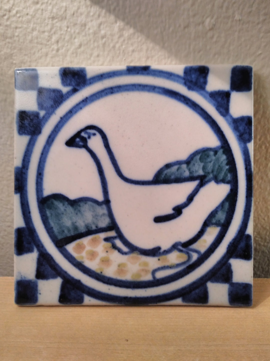 Vintage Debbie Dean Pottery Goose Tile Trivet - Etsy