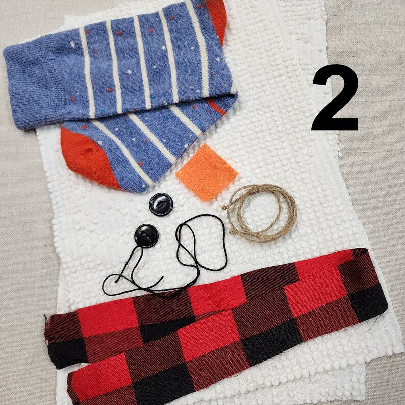 SNOWMAN KIT Easy to Sew Includes Vintage Chenille, Christmas Decor, DIY ...