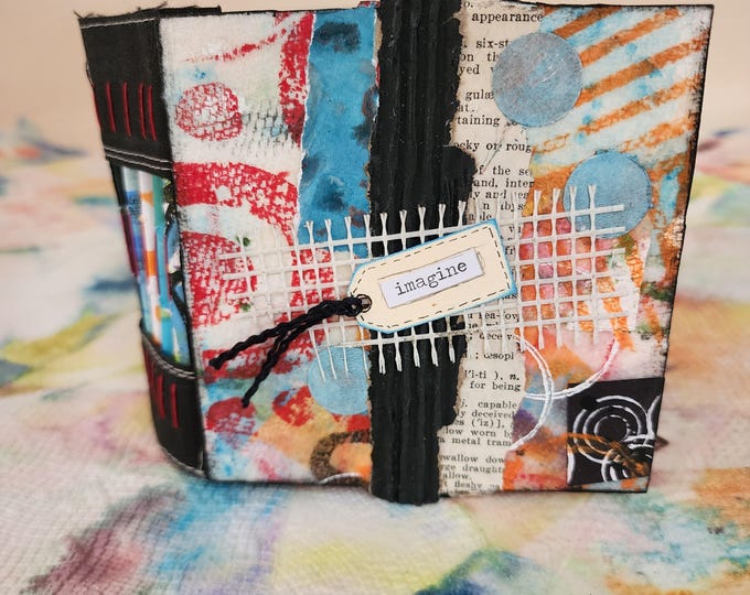 Chunky Junk Journal Recycled Materials Boho Style, Handmade, Mixed ...