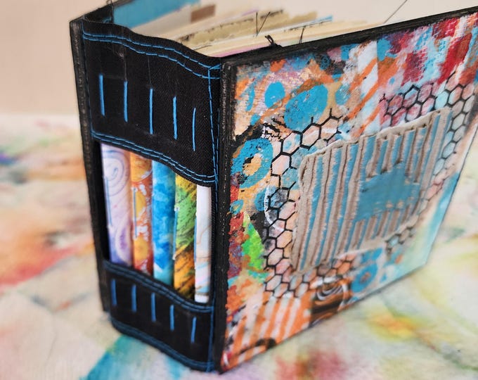 Chunky Junk Journal Recycled Materials Boho Style, Handmade, Mixed ...