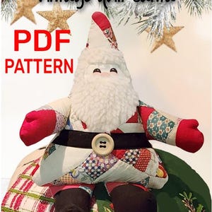 Quilt Santa Sewing Pattern: Easy Shelf Sitter (PDF Download) - Etsy