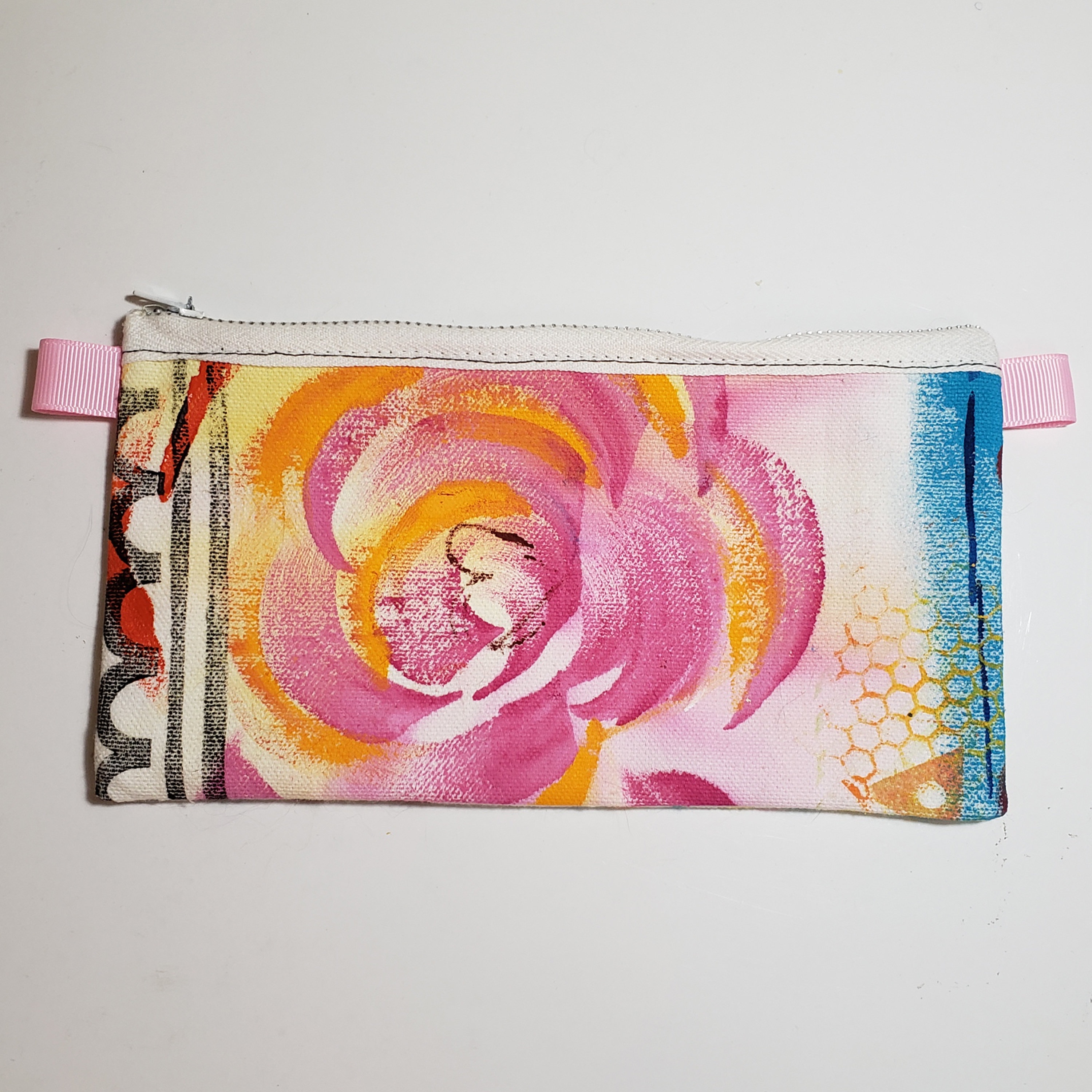 Messy Artsy Hand Painted Zipper Pencil Pouch One of a Kind ARTIST GIFT ...