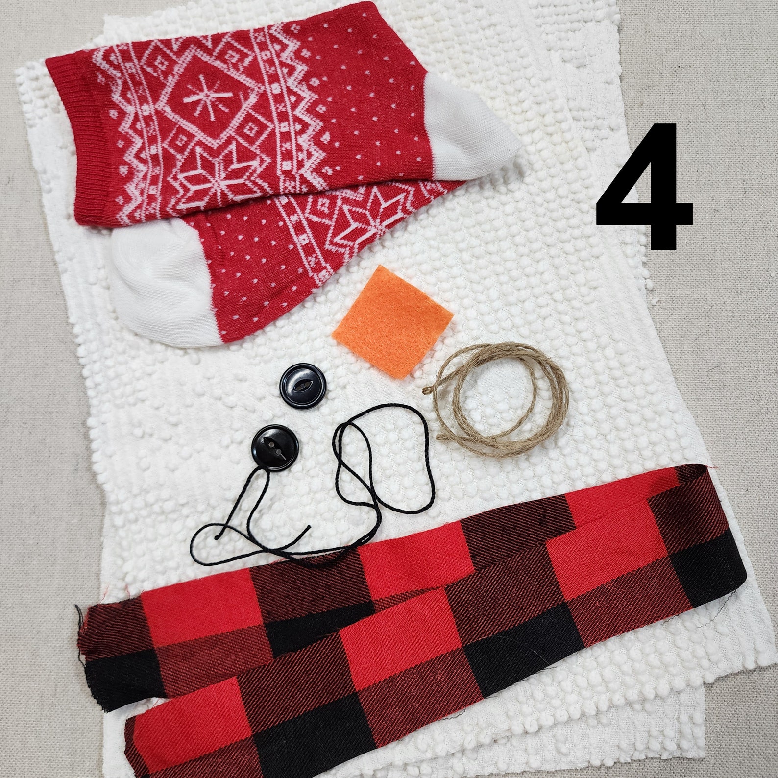 SNOWMAN KIT Easy to Sew Includes Vintage Chenille, Christmas Decor, DIY ...