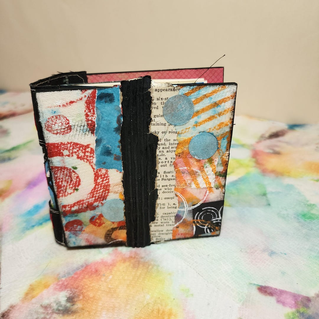 Chunky Junk Journal Recycled Materials Boho Style, Handmade, Mixed ...
