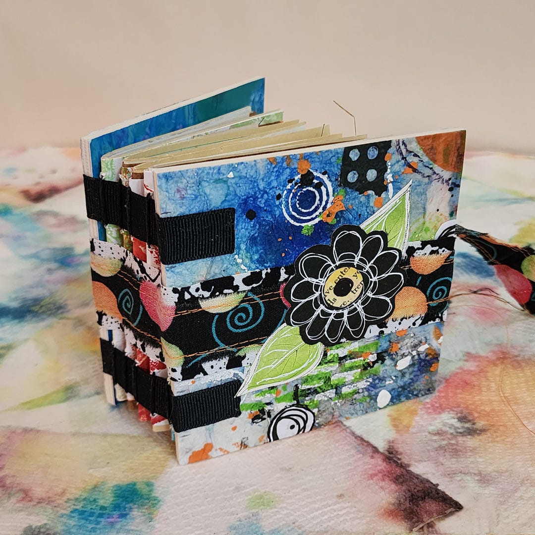 Chunky Junk Journal Recycled Materials Boho Style, Handmade, Mixed ...