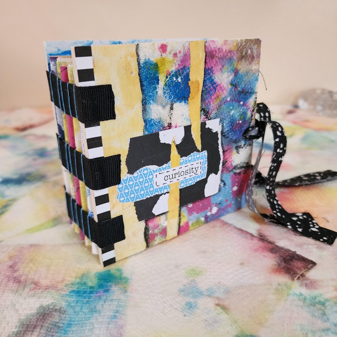 Chunky Junk Journal Recycled Materials Boho Style, Handmade, Mixed ...
