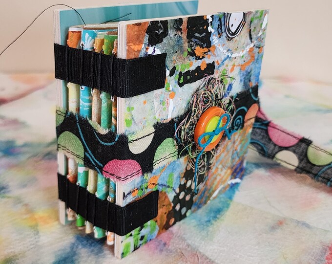 Chunky Junk Journal Recycled Materials Boho Style, Handmade, Mixed ...