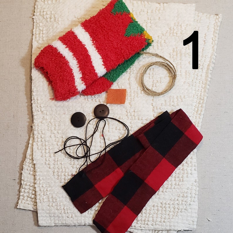 SNOWMAN KIT Easy to Sew Includes Vintage Chenille, Christmas Decor, DIY ...