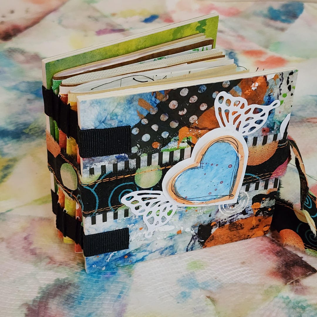 Chunky Junk Journal Recycled Materials Boho Style, Handmade, Mixed ...