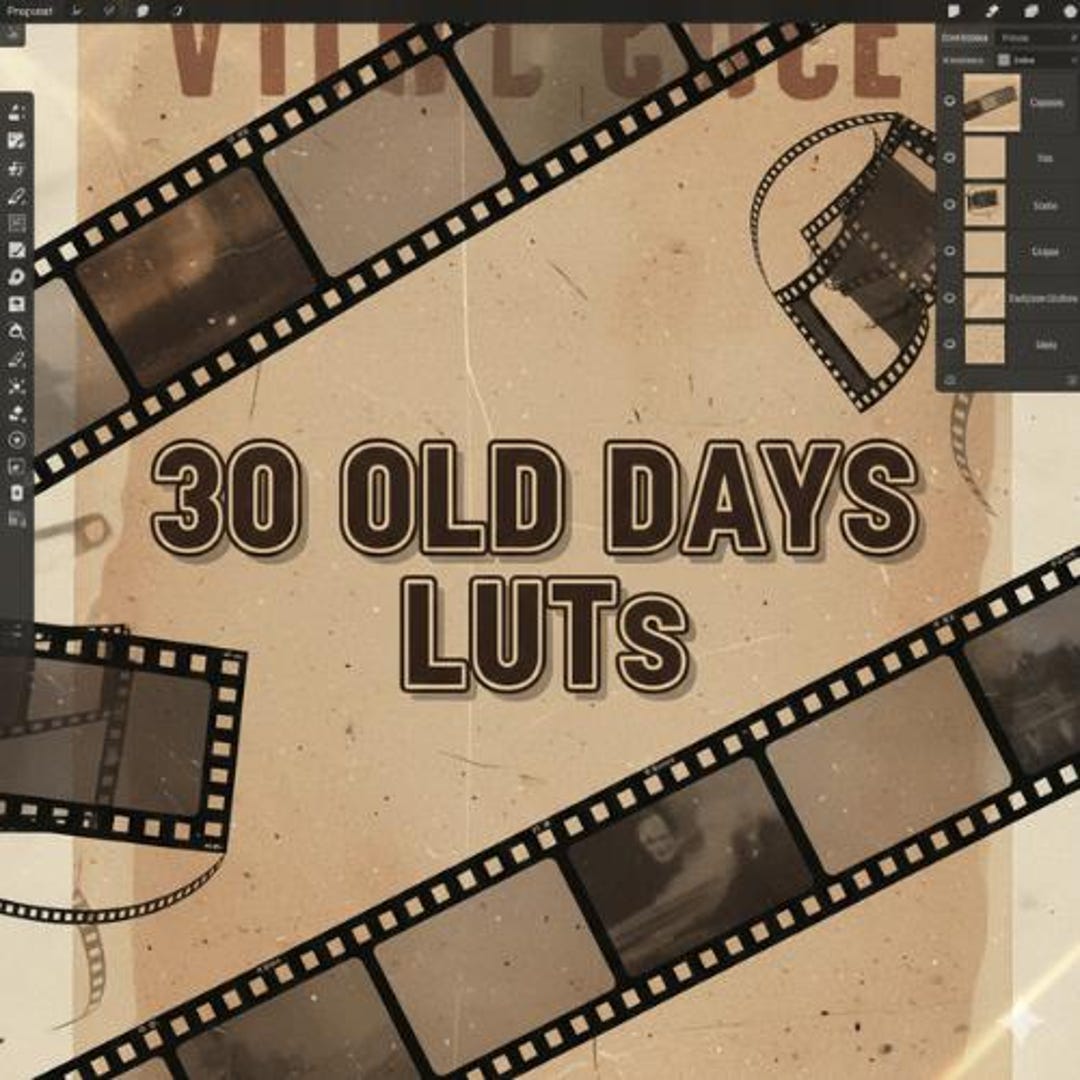 30 Old Days Filtergrade LUT Collection | Vintage Film Look Luts for ...