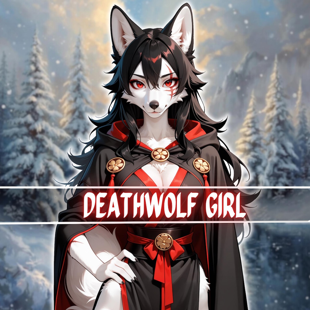 Deathwolf, Furry Girl Pngtuber Model: 1 Expression, Ready to Stream ...