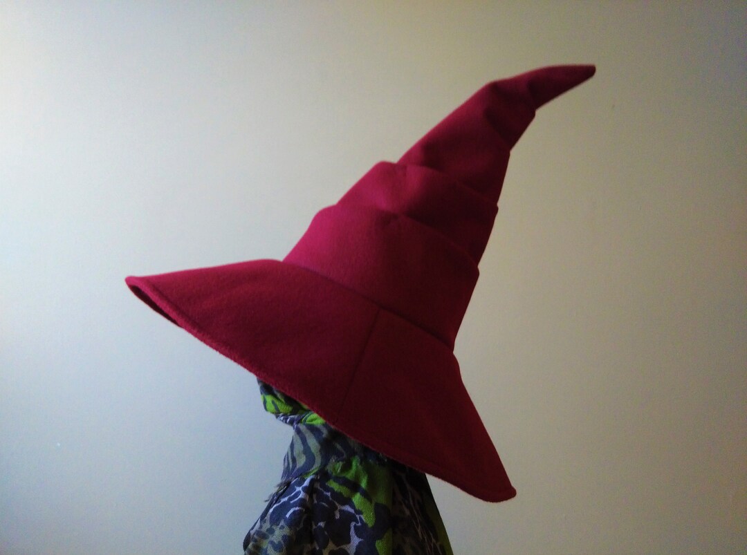 Witch Hat Wizard Hat Mage Sorcerer Warlock Wide Brim Pointed Felt Hat ...