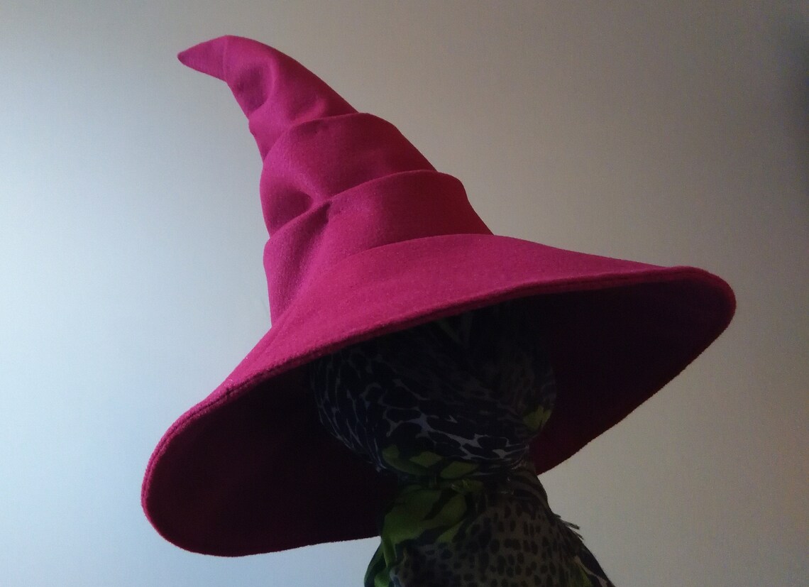 Witch Hat Wizard Hat Mage Sorcerer Warlock Wide Brim Pointed - Etsy