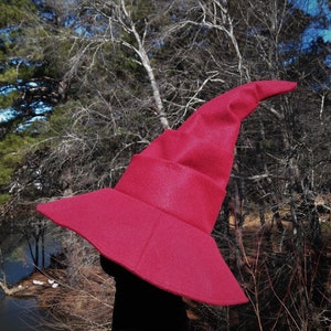 Witch Hat Wizard Hat Mage Sorcerer Warlock Wide Brim Pointed Felt Hat ...