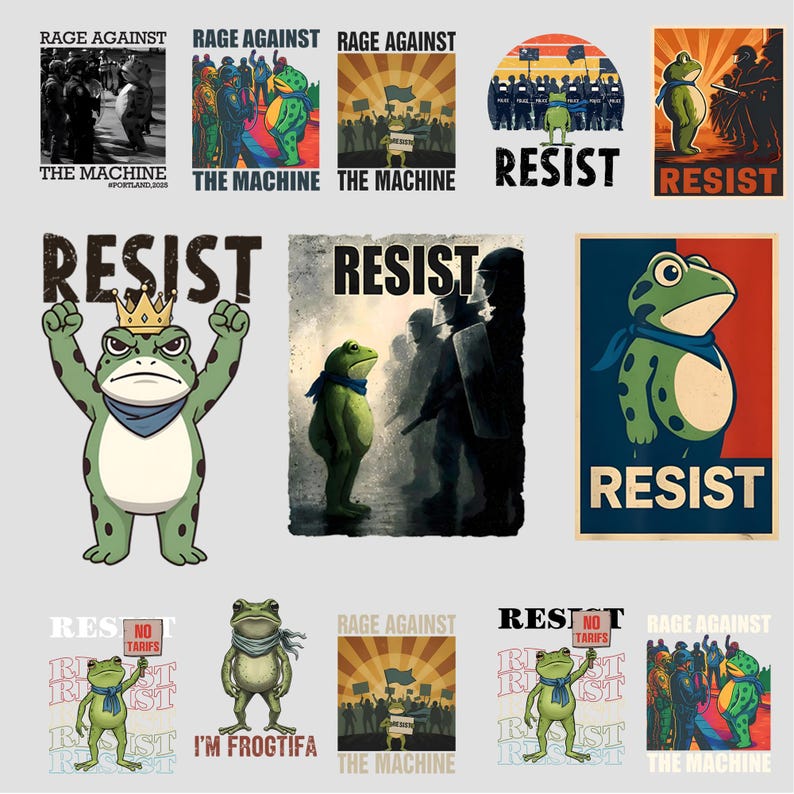 Portland Protest Frog Resist PNG, Funny Activist Frog, Resist Design ...