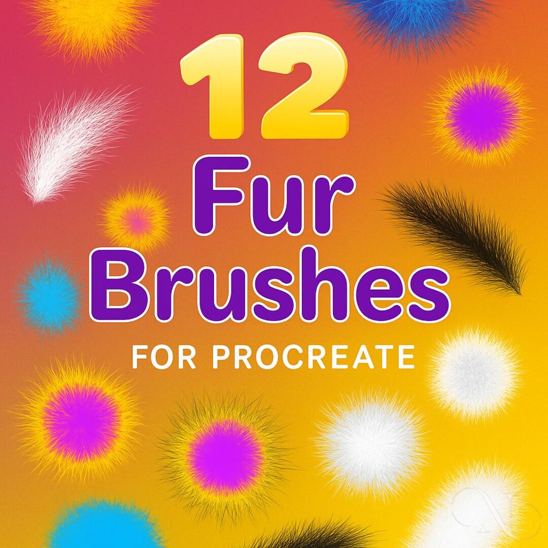 12 Fur Textures Procreate Brushes, Realistic Animal Fur and Hair ...