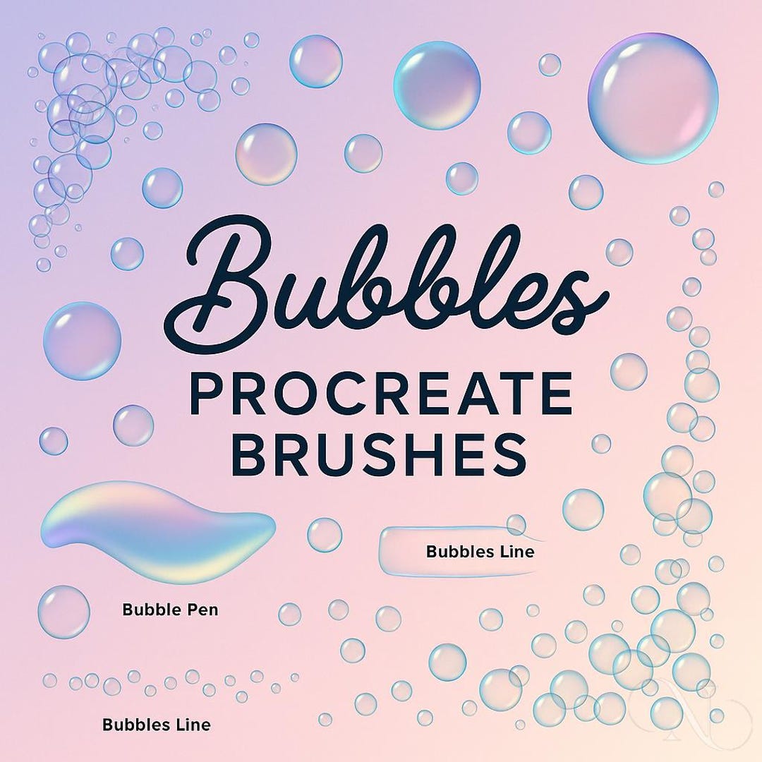11 Bubbles Procreate Brush Set, Magical Bubble Stamps for Lettering ...