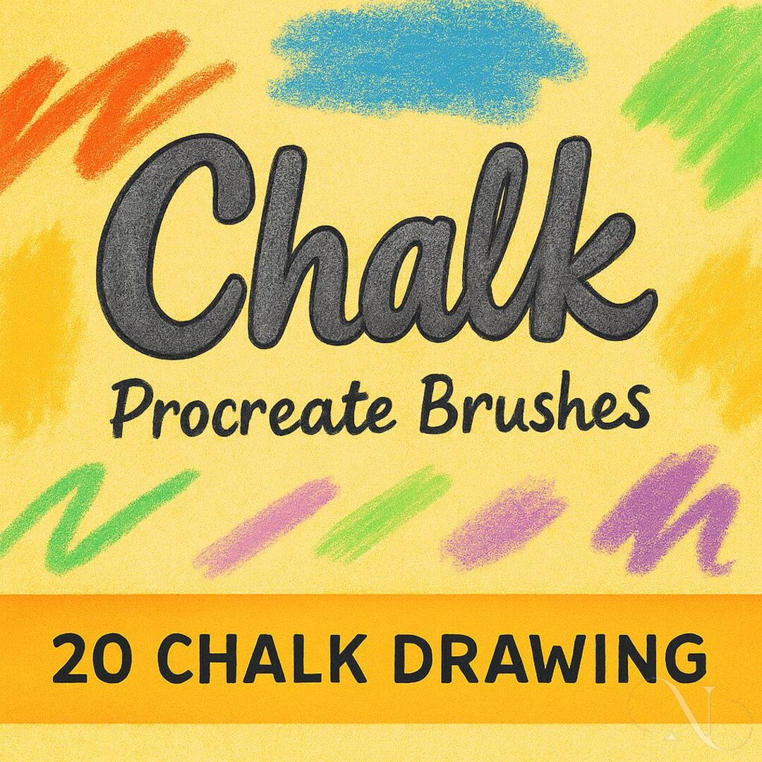 20 Chalk Texture Procreate Brushes, Realistic Dusty Chalk Lettering ...